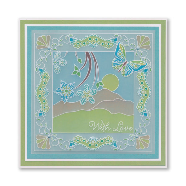 Nested Squares Lace Doily Frames A5 Square Groovi Plate – Claritystamp