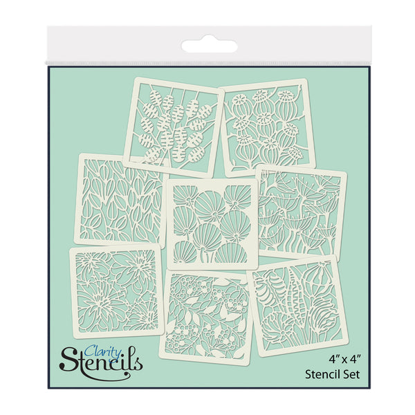 Botanicals 4" x 4" Stencil Collection – Claritystamp