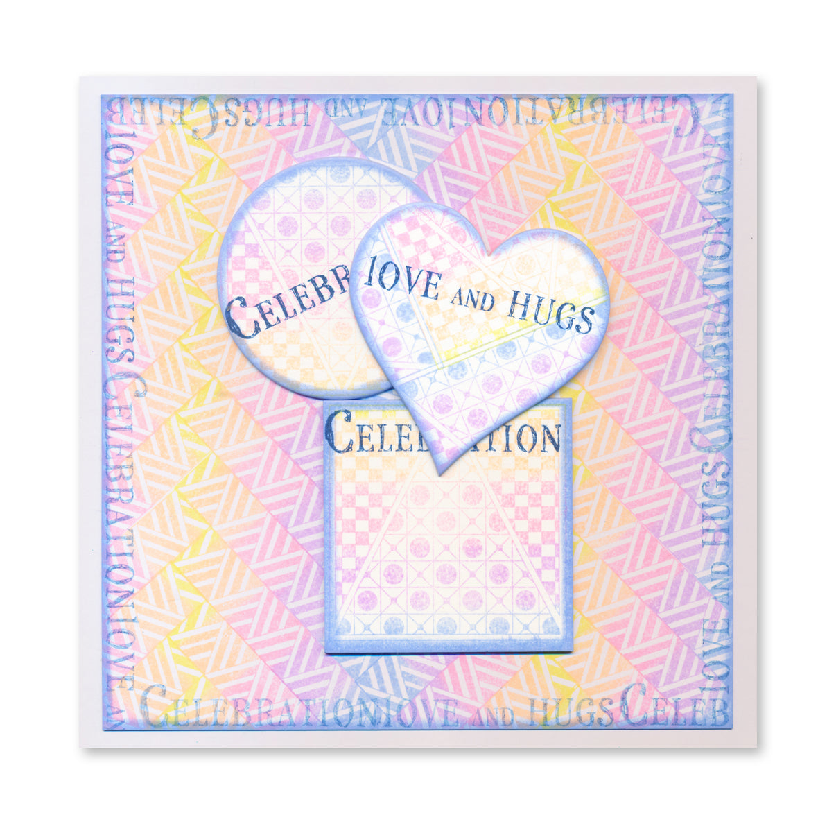 KISS by Clarity - Tina's Retro Triangles A5 Stamp Set – Clarity Crafts