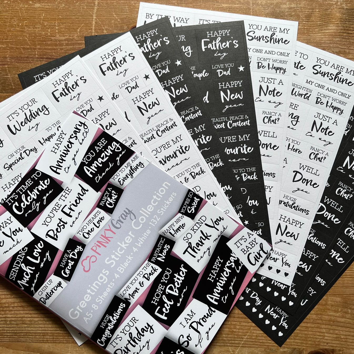 Pinky Gray - Greetings Sticker Collection – Clarity Crafts