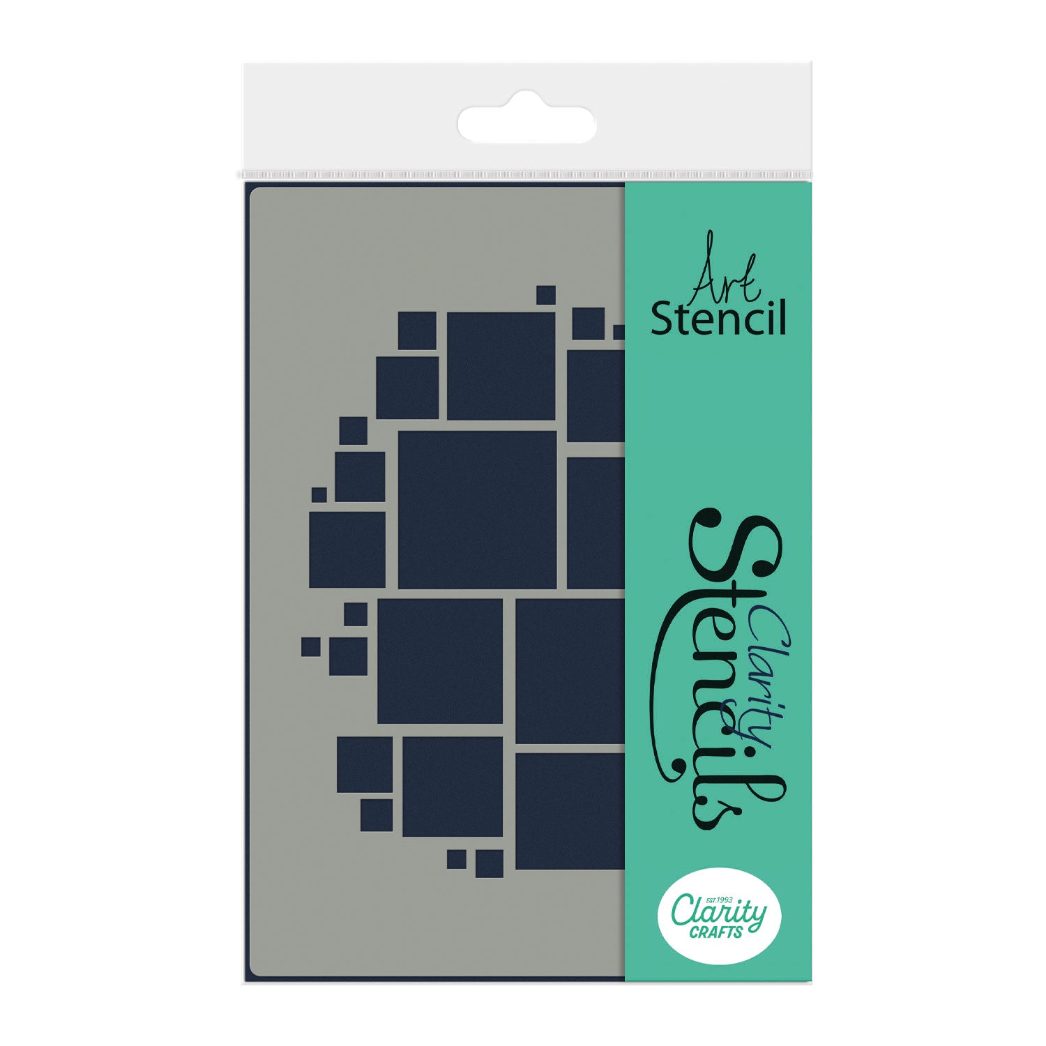 Abstract Squares Aperture Mat A4 Stencil – Clarity Crafts