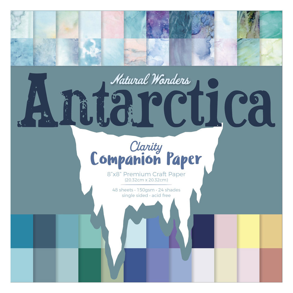 Antarctica Companion Paper 8" x 8" (Single-Sided) – Claritystamp
