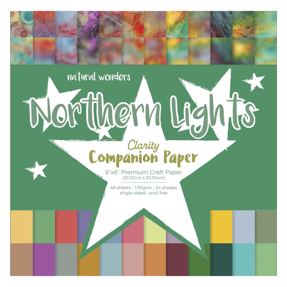 Northern Lights Companion Paper 8" x 8" (Single-Sided) – Clarity Crafts
