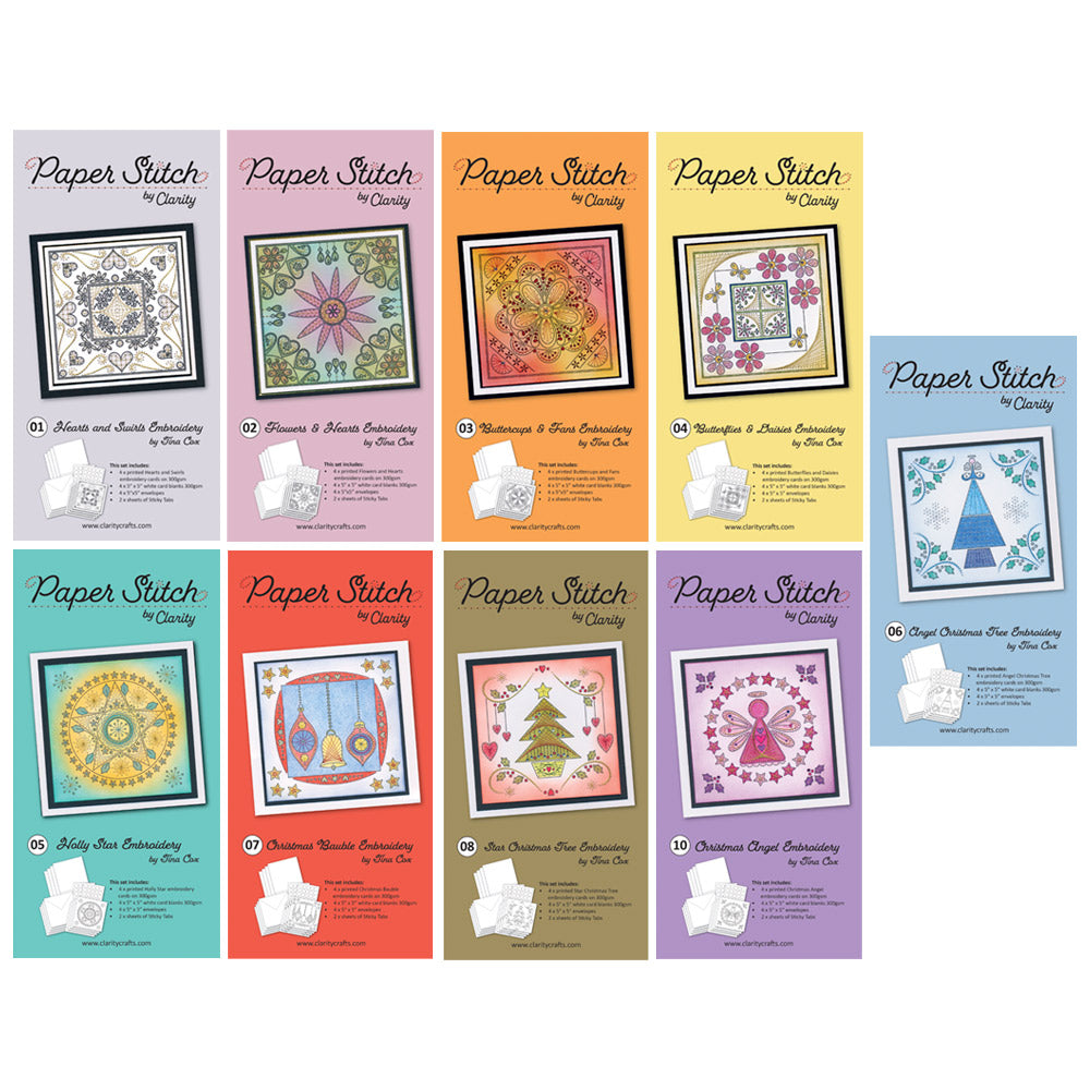 Paper Stitch by Clarity - Complete Embroidery Card Packs – Claritystamp