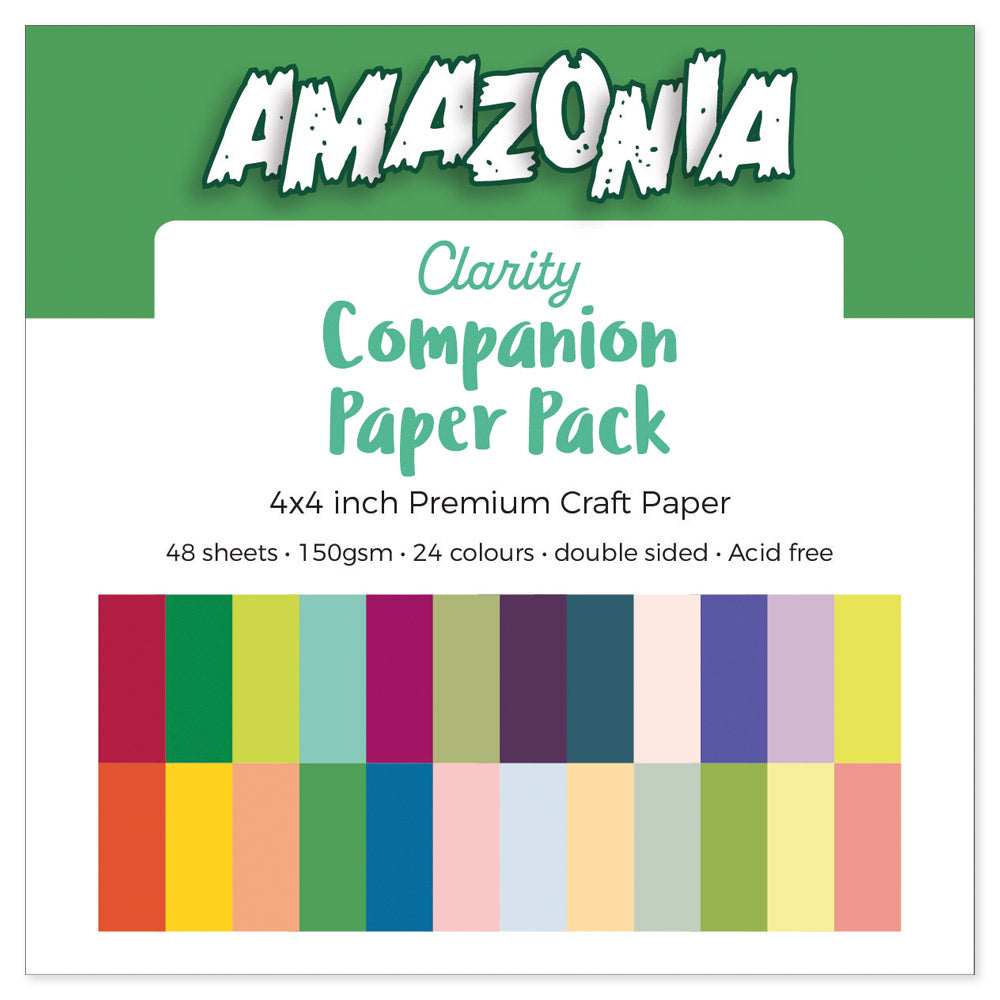 Amazonia Companion Paper 4" x 4" (Double-Sided) – Clarity Crafts