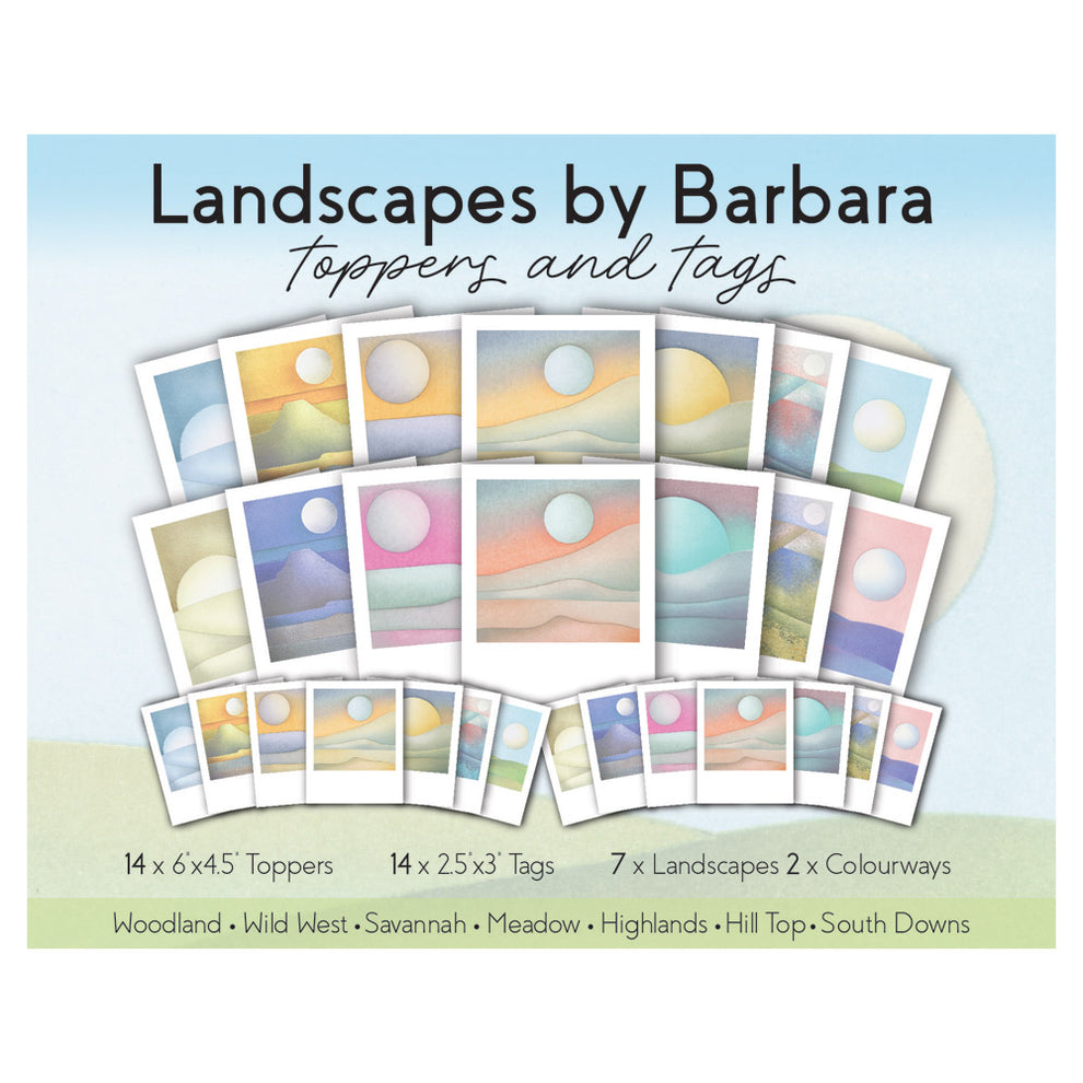 Landscapes by Barbara - Toppers & Tags (28 Pieces) – Clarity Crafts