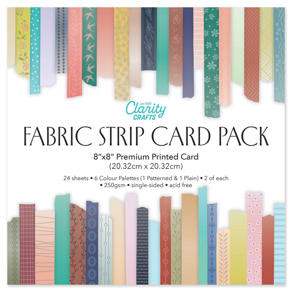 Fabric Strip Card Pack 8" x 8" – Clarity Crafts