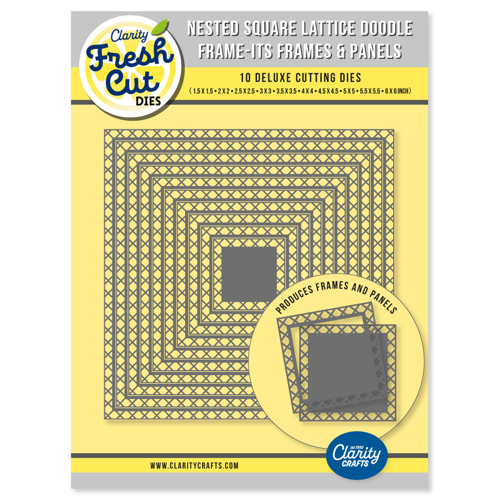 Nested Square Lattice Doodle Frame-Its Frames & Panels Die Set ...