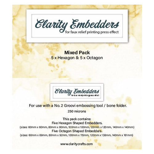 10x Clarity Embedders - Hexagon & Octagon – Claritystamp