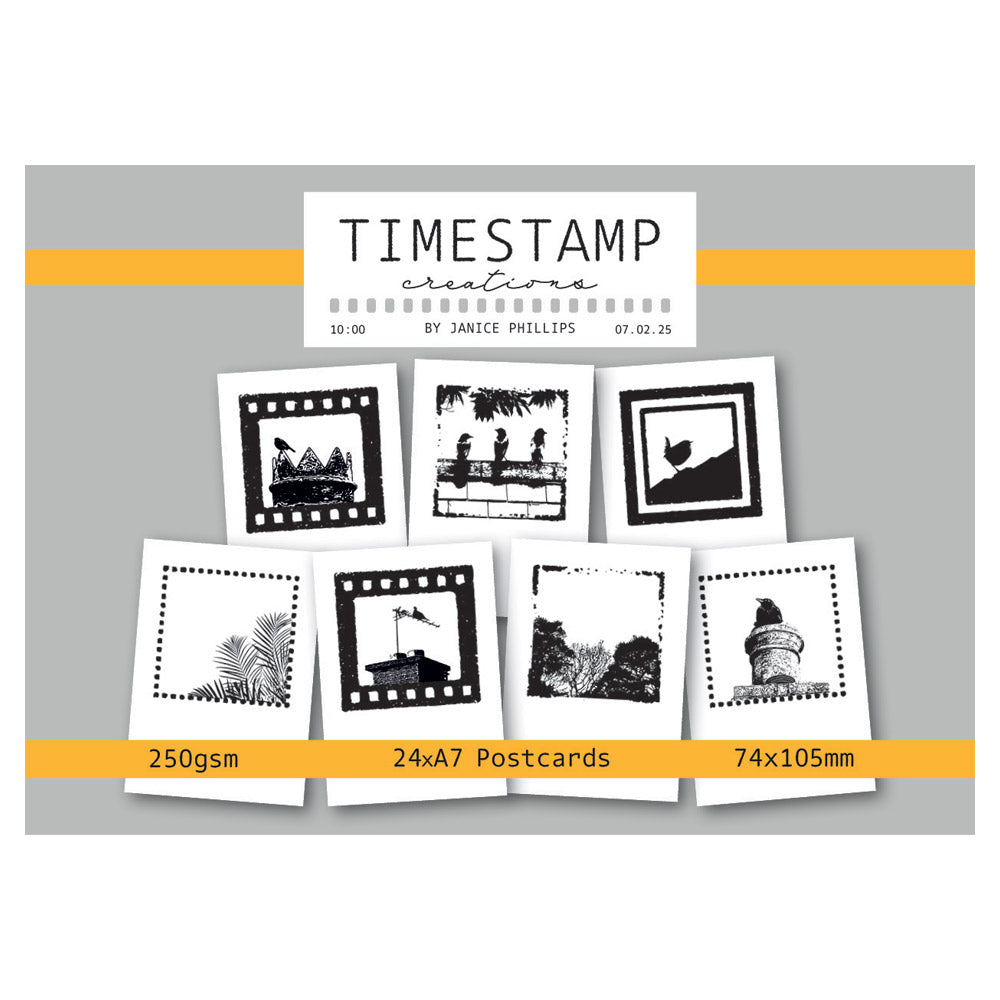 Timestamp Creations by Janice Phillips - Birds in Frames A7 Postcard C ...