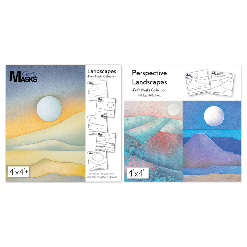4" x 4" Landscape Masks Complete Collection (7x Masks) – Clarity Crafts