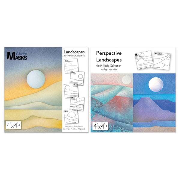 4" x 4" Landscape Masks Complete Collection (7x Masks) – Claritystamp