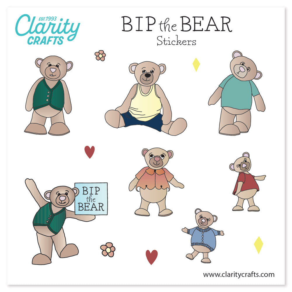 BIP the Bear Stickers – Clarity Crafts