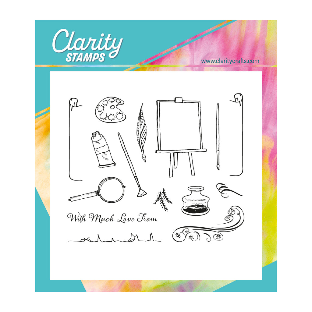 Mini Hobbies - Art A5 Square Stamp Set – Claritystamp