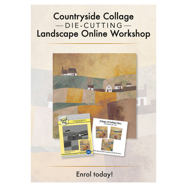 Online Workshop: Countryside Collage Die Cutting Landscape – Claritystamp