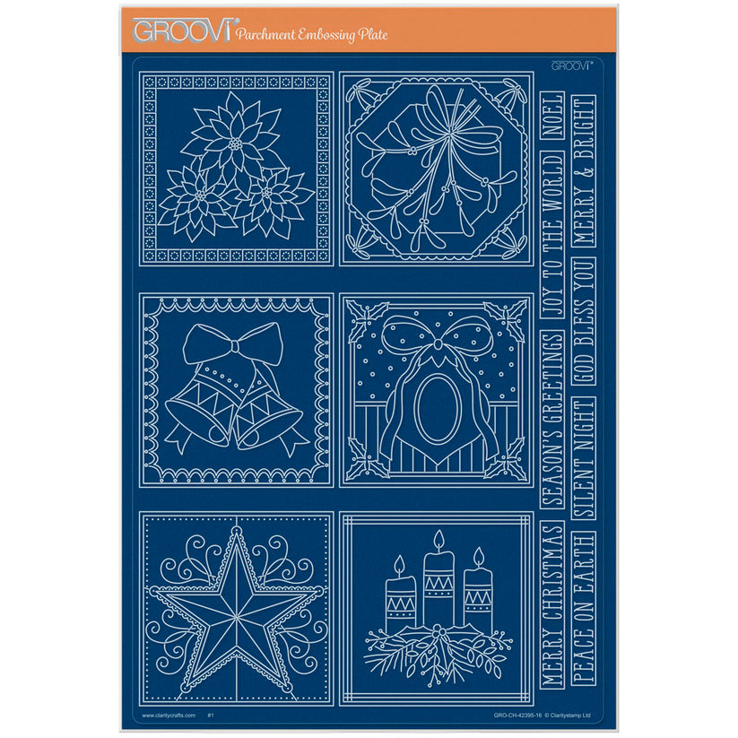 Jazz's Festive Sampler A4 Groovi Plate – Clarity Crafts