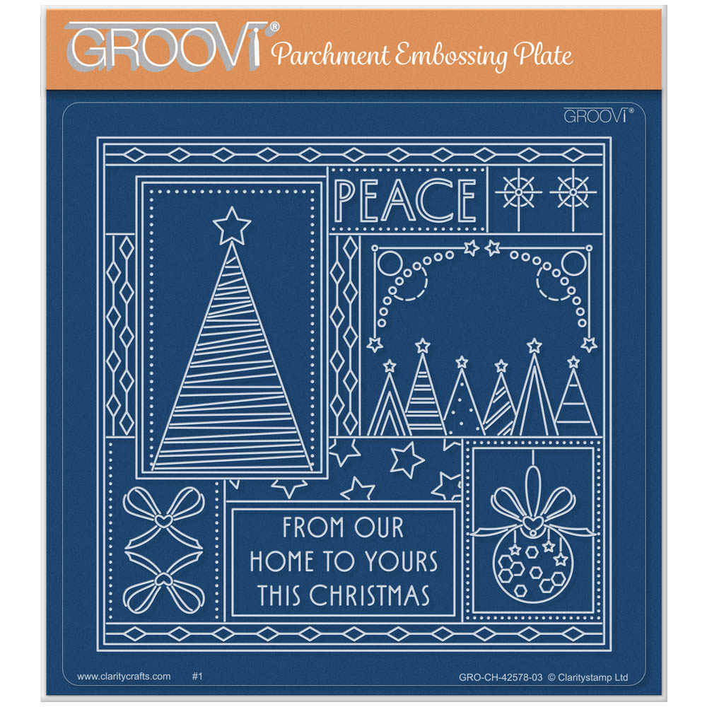 Tina's Christmas Tree - Easy Layout A5 Square Groovi Plate – Claritystamp