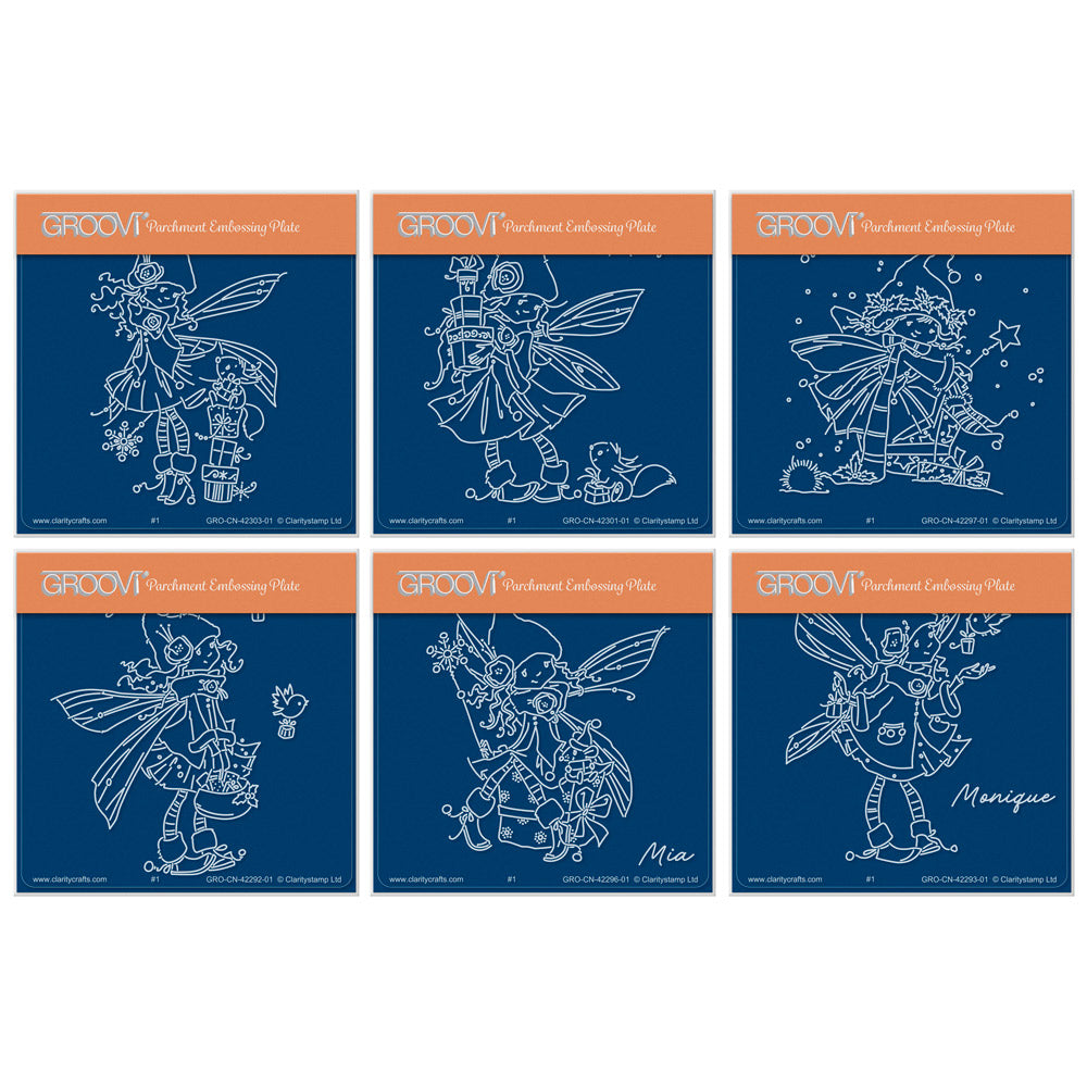 Pixie Poppets A6 Square Groovi Plate Collection – Clarity Crafts