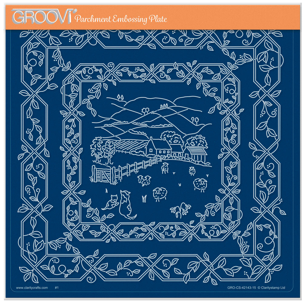 Linda's Farm in the Valley Layering Frame A4 Square Groovi Plate ...