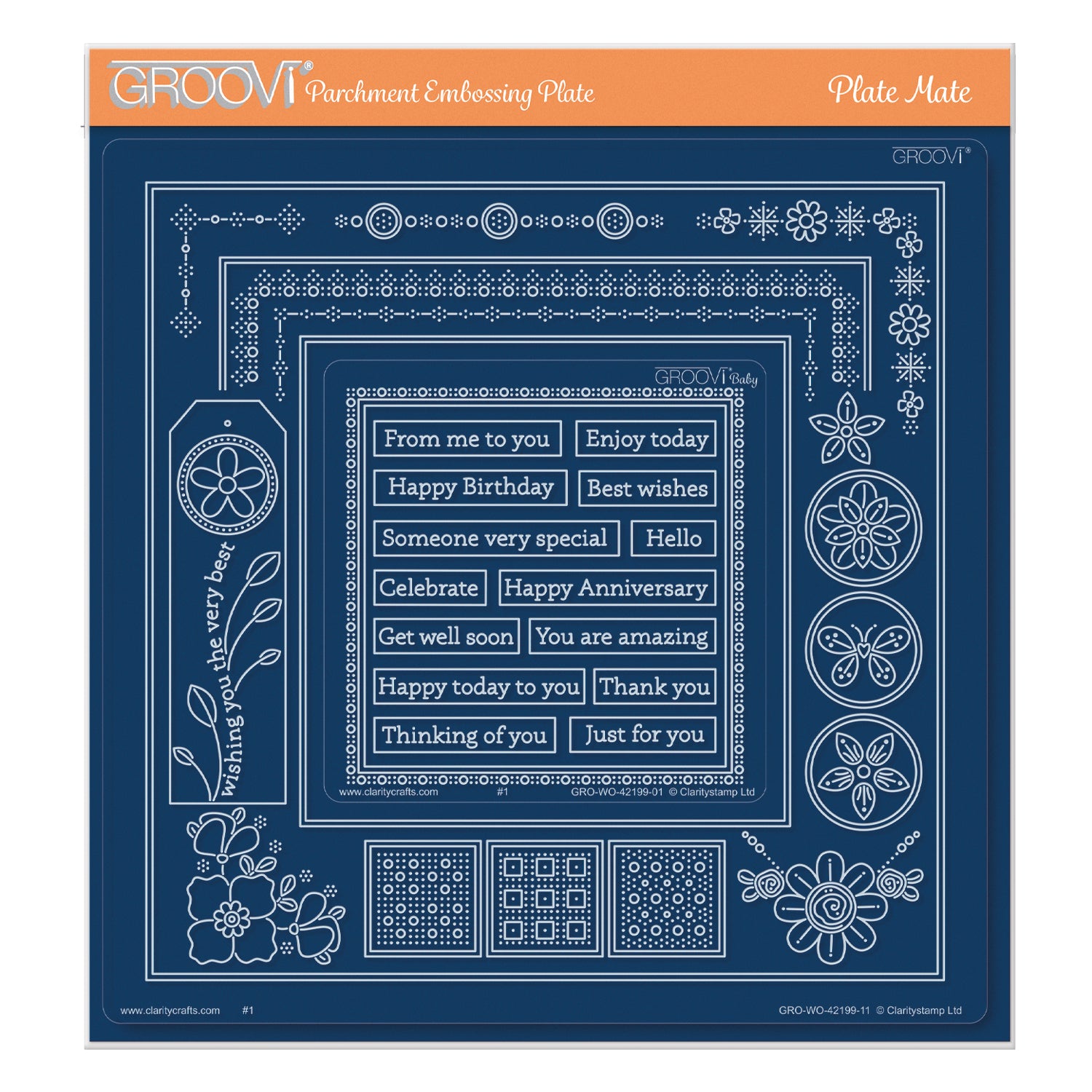 Floral Layering Plate Mate for A6 Square Plates – Clarity Crafts