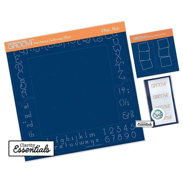 Alphabet & Numbers A4 Square Groovi Plate Mate with Extenders & Groovi ...