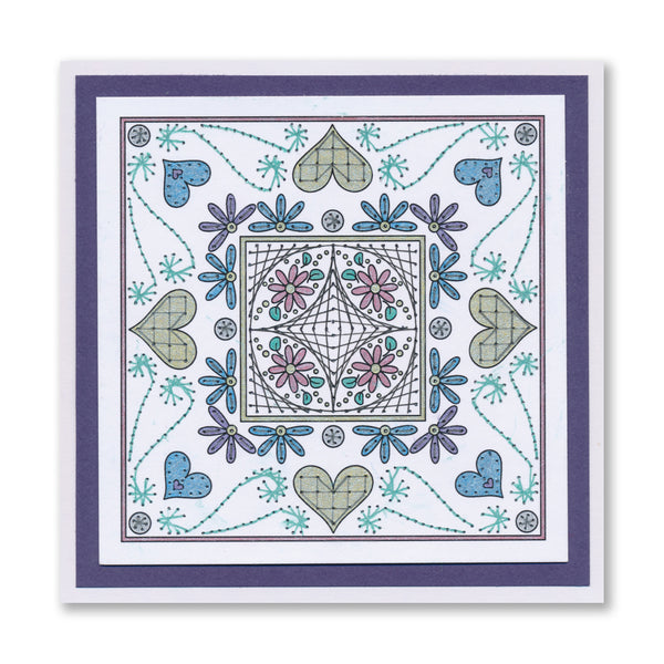 Paper Stitch by Clarity - 01 - Hearts & Swirls Embroidery Card Pack ...