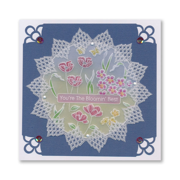 Linda's Floral Alphabet Plate Mate for A6 Square Groovi Plates ...