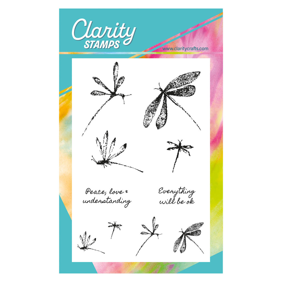 Barbara's Dotted Dragonflies A6 Stamp Set – Clarity Crafts