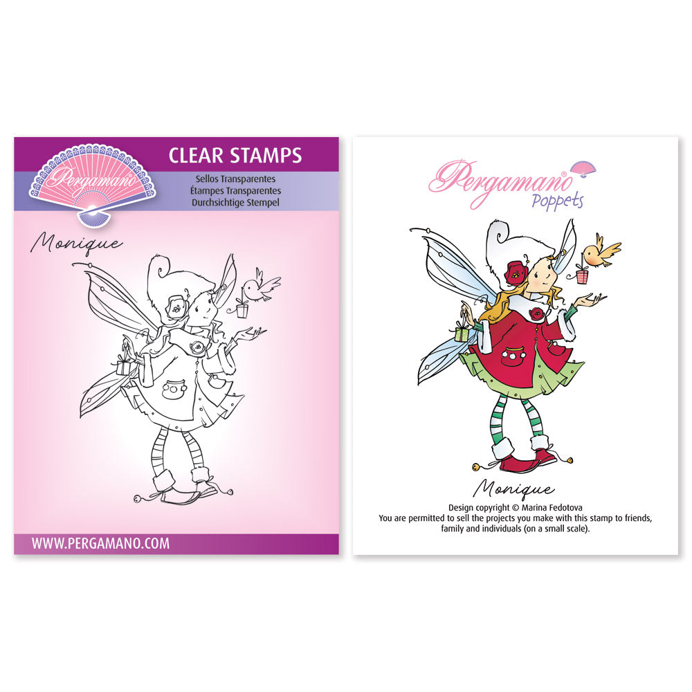 Pixie Poppets - Monique A6 Square Stamp - Artwork by Marina Fedotova ...