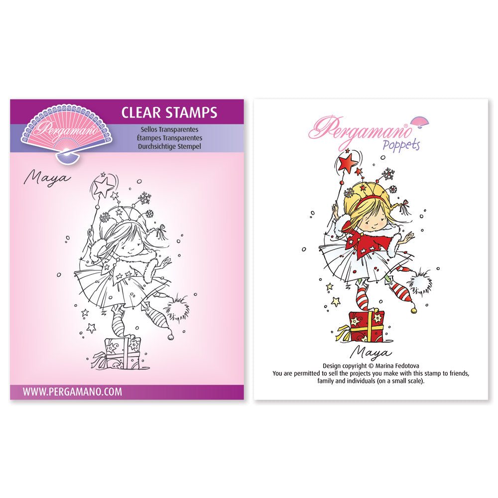 Sprite Poppets - Maya A6 Square Stamp - Artwork by Marina Fedotova ...
