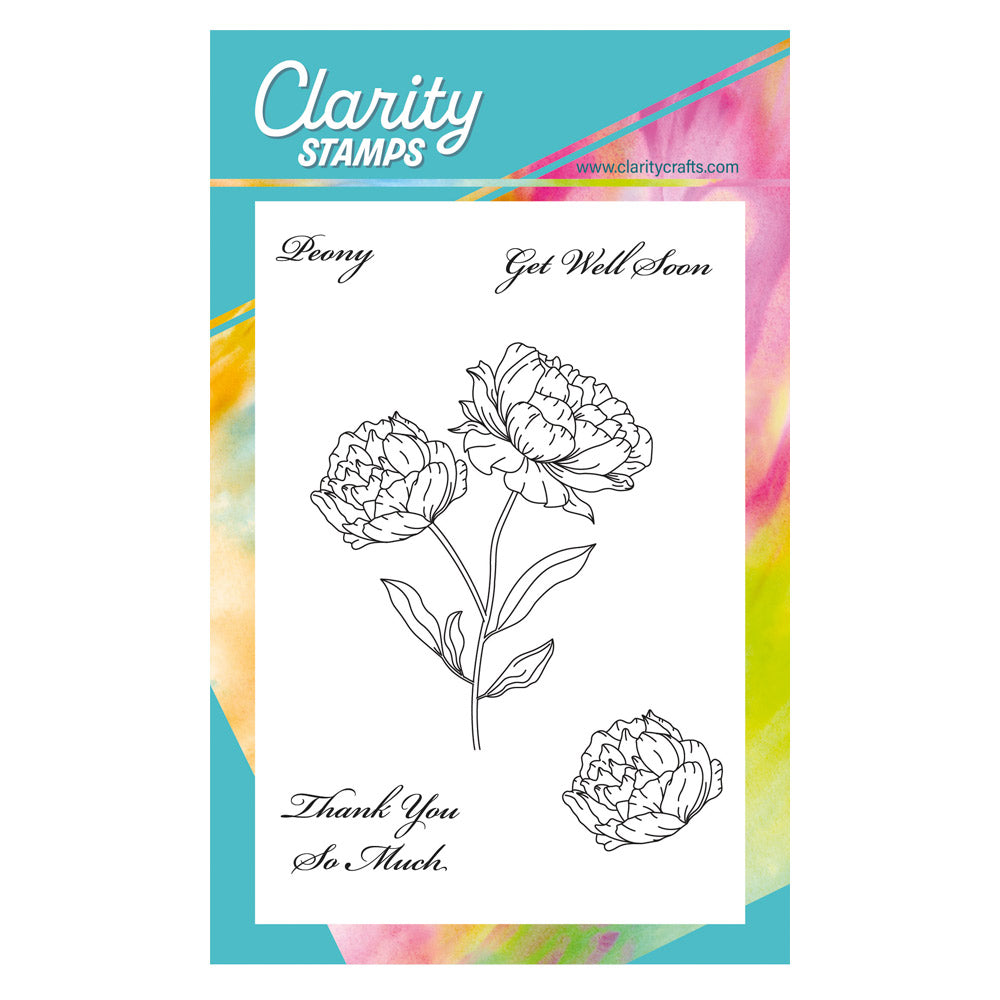 Linda's Peony A6 Stamp & Mask Set – Claritystamp