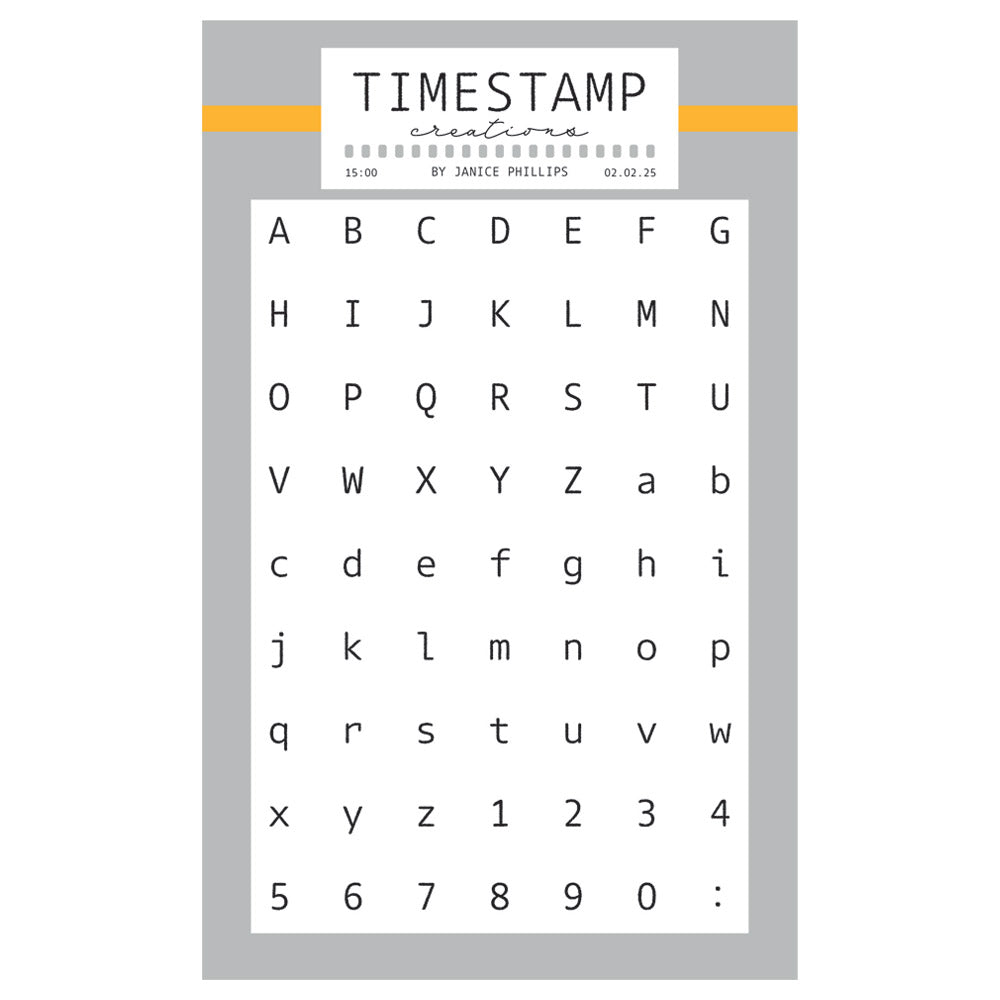 Timestamp Creations by Janice Phillips - Alphabet & Numbers A6 Stamp S ...