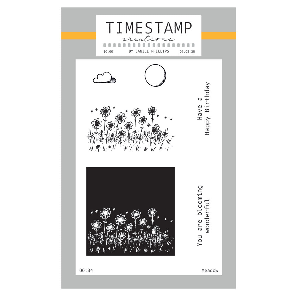 Timestamp Creations by Janice Phillips - Meadow A6 Stamp Set – Clarity ...