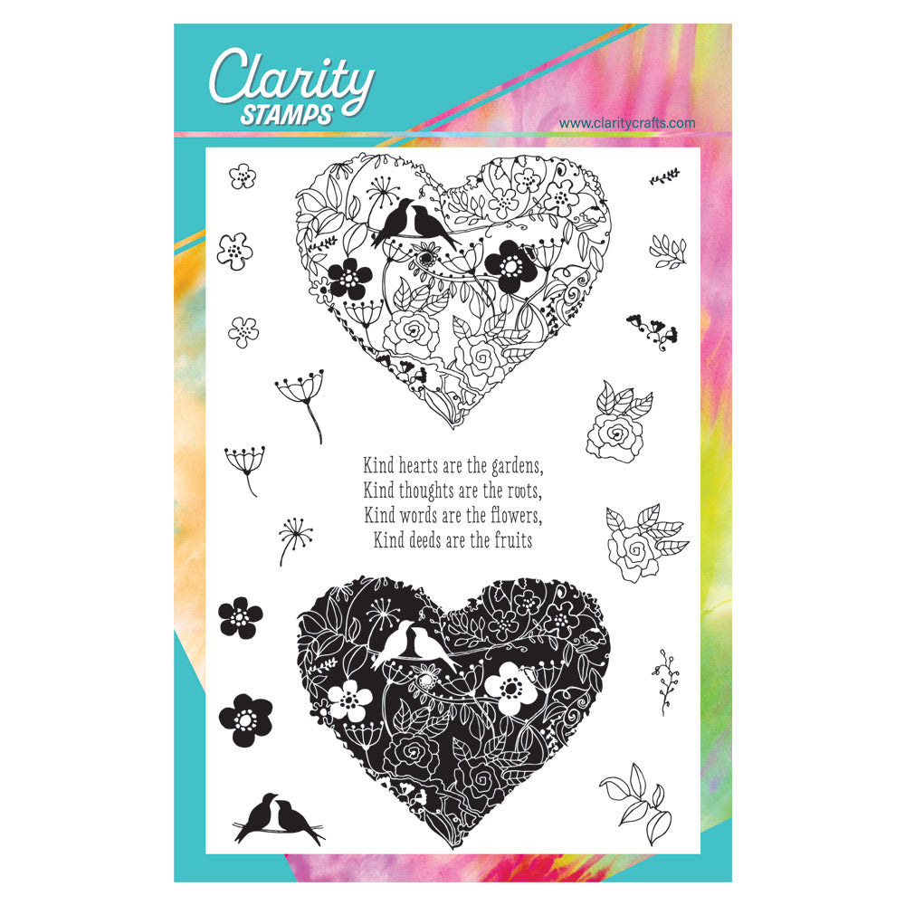 Garden Heart A5 Stamp & Mask Set – Clarity Crafts