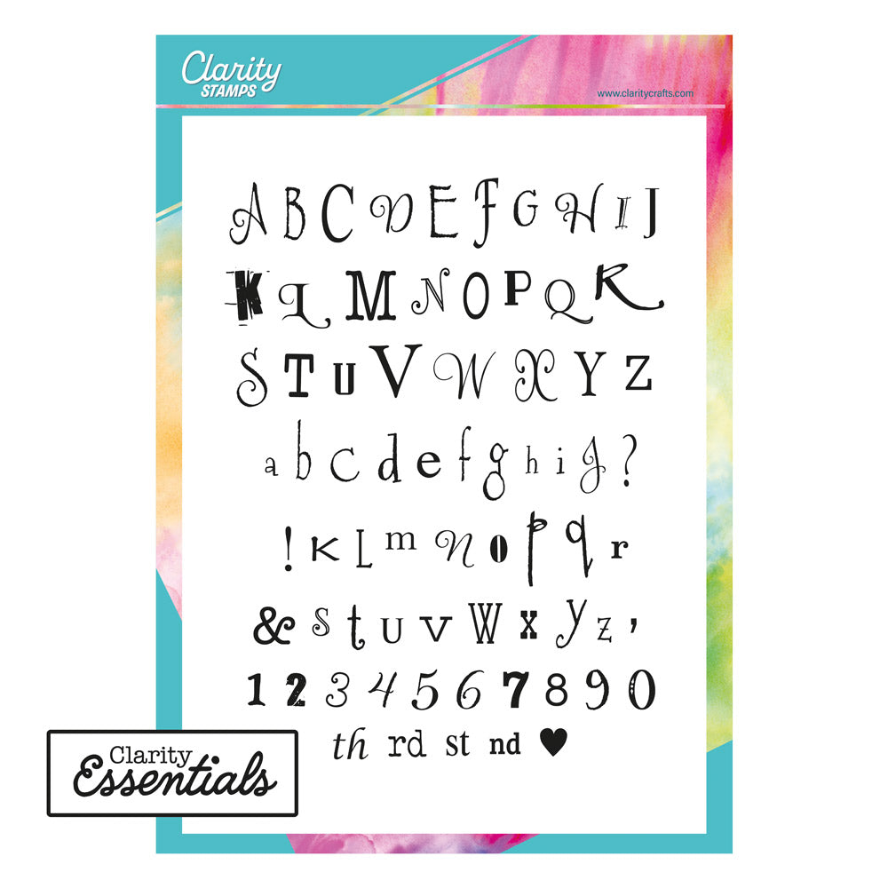 Alphabet & Numbers Word Chains A4 Stamp Set – Clarity Crafts