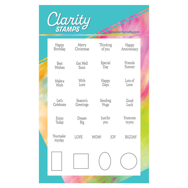 Stamp Pen Sentiments A6 Stamp & Mask Set – Claritystamp