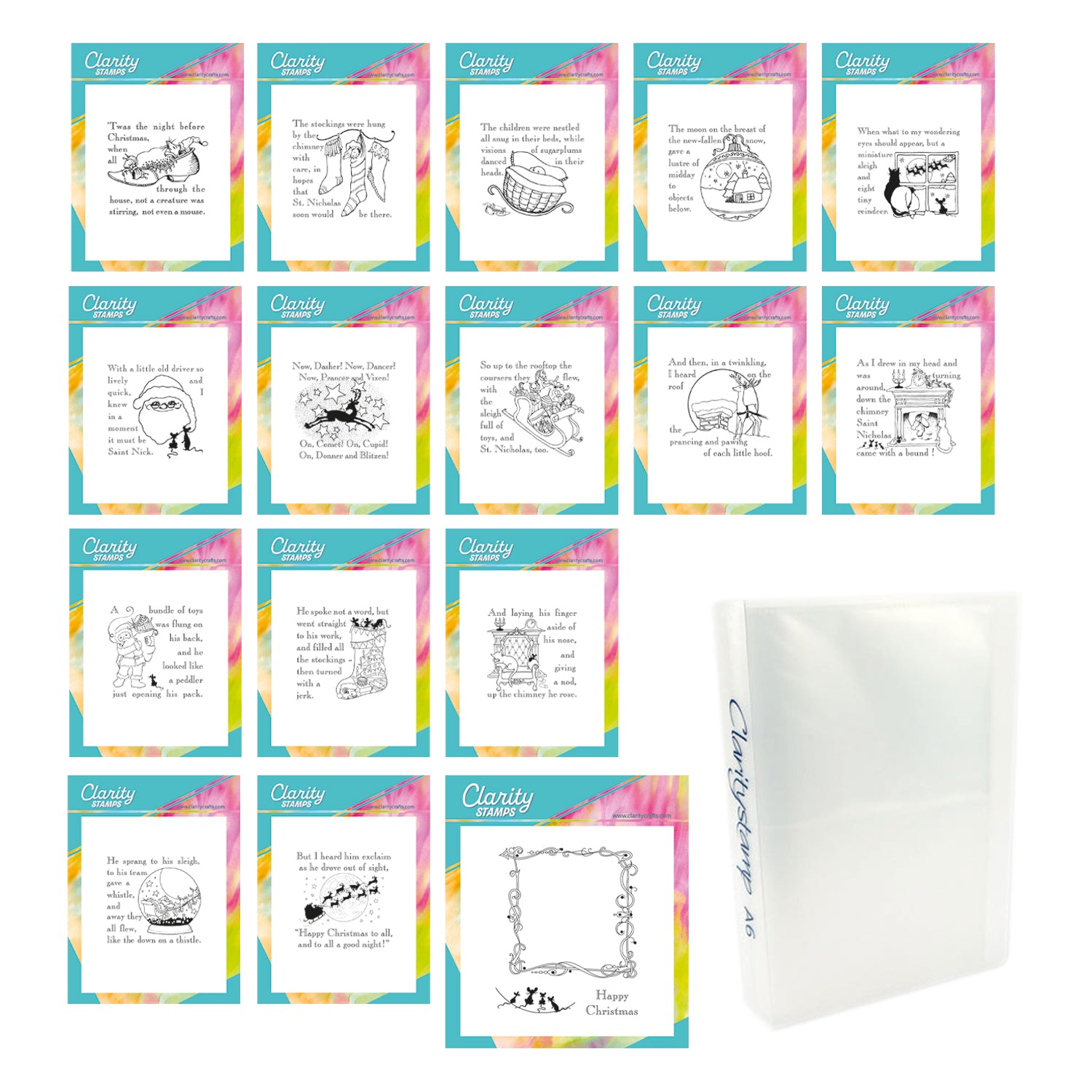 Twas the Night - Fine Line A6 Square & A5 Square Stamp & Folder Collec ...