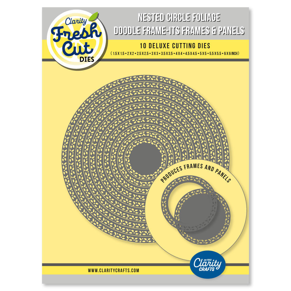 Nested Circle Foliage Doodle Frame-its Frames & Panels Die Set ...
