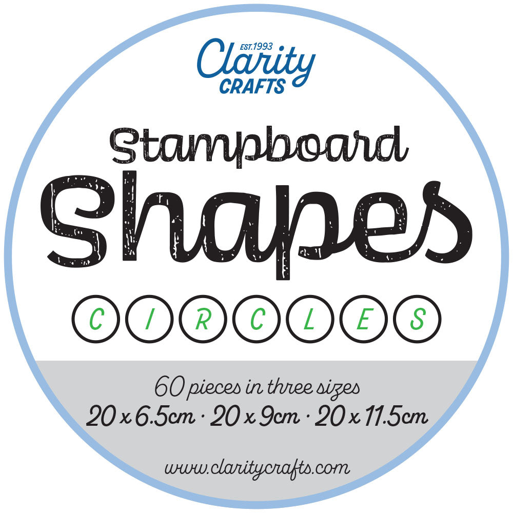 Clarity Stampboard Shapes - Circles - 60 pieces – Claritystamp