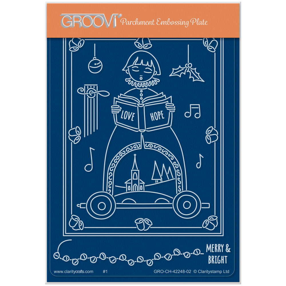 Barbara's SHAC Choir Boy Wooden Toy A6 Groovi Plate – Claritystamp