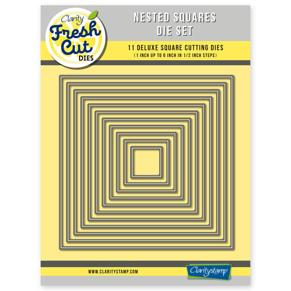 Nested Squares Die Set Clarity Fresh Cut Dies – Claritystamp