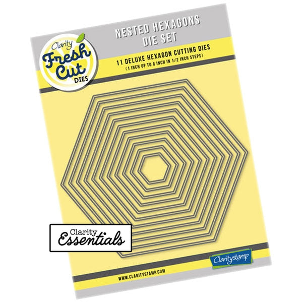 Nested Hexagons Die Set Clarity Fresh Cut Dies – Claritystamp