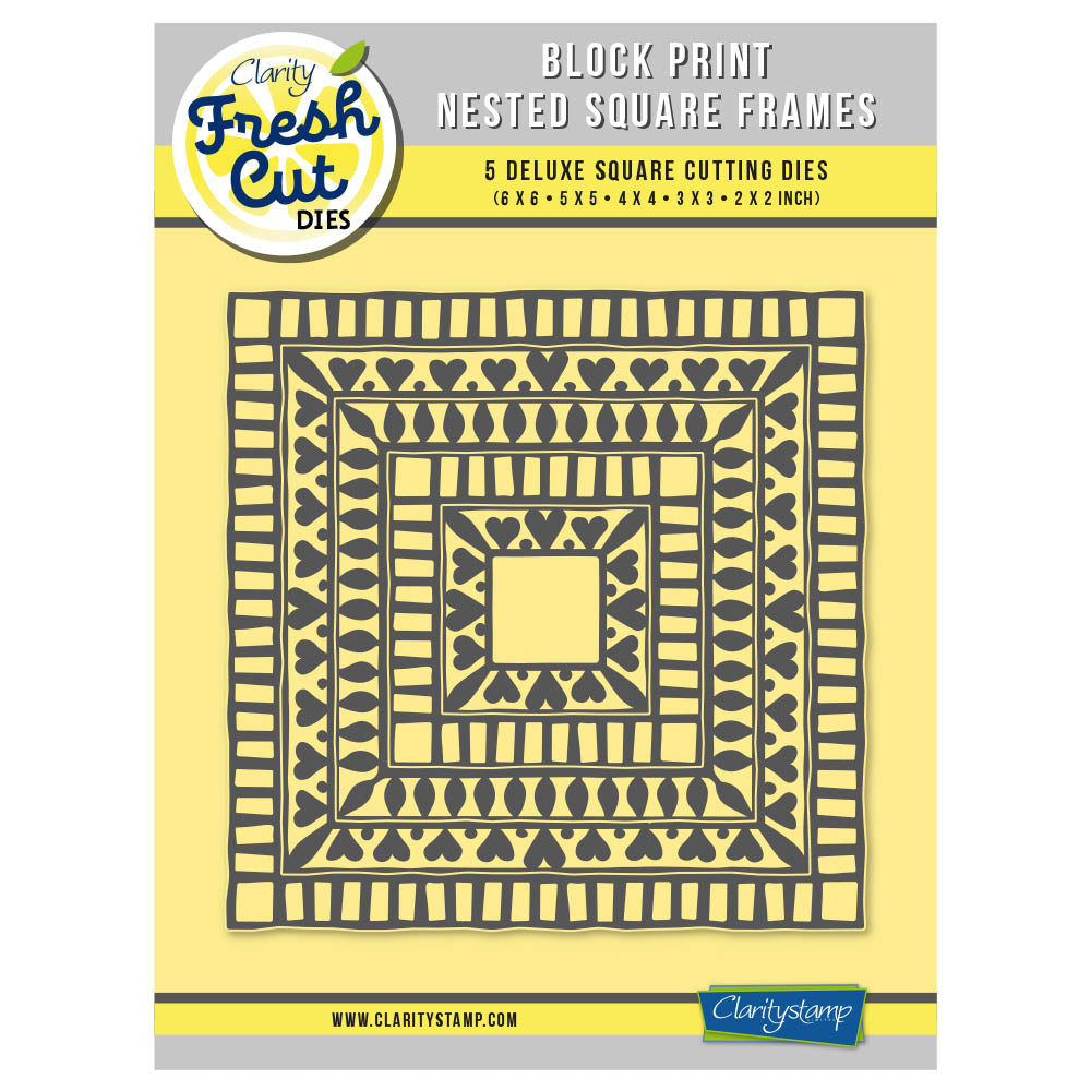 Block Print - Nested Square Frames Clarity Fresh Cut Die – Claritystamp