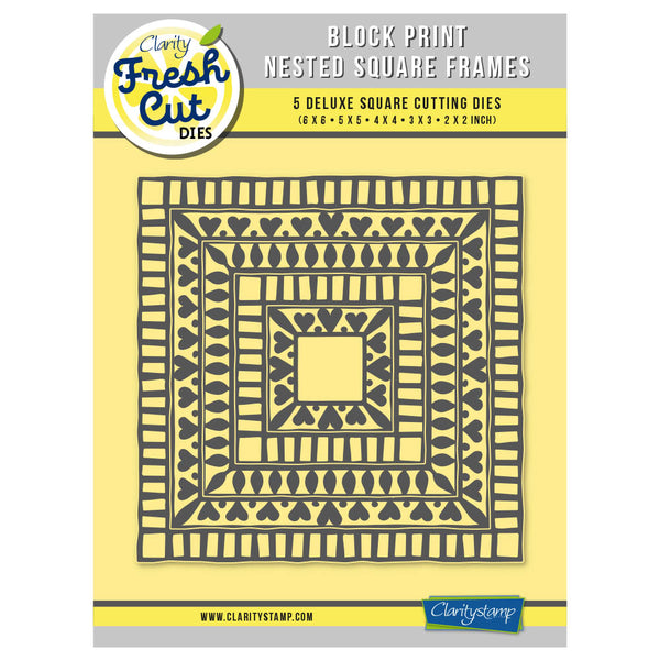 Block Print - Nested Square Frames Clarity Fresh Cut Die – Claritystamp