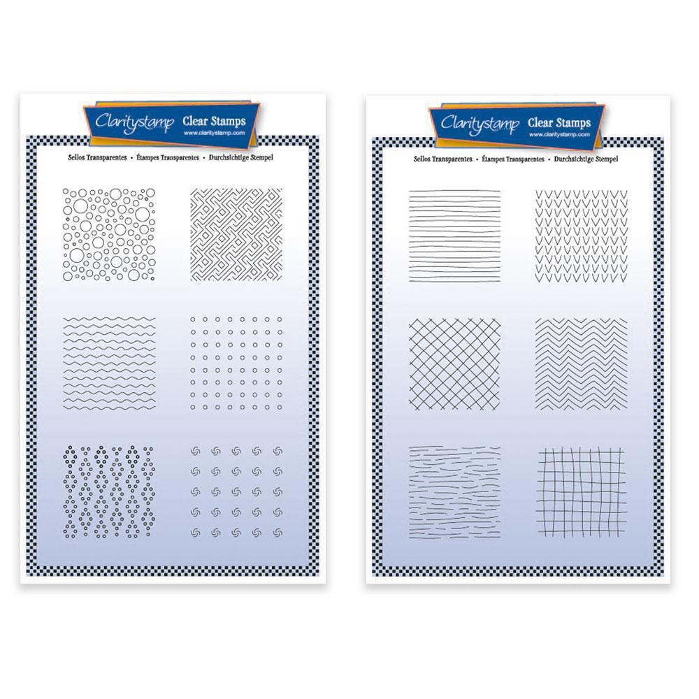 Textures - Bubbles & Lines A5 Stamp Collection – Claritystamp