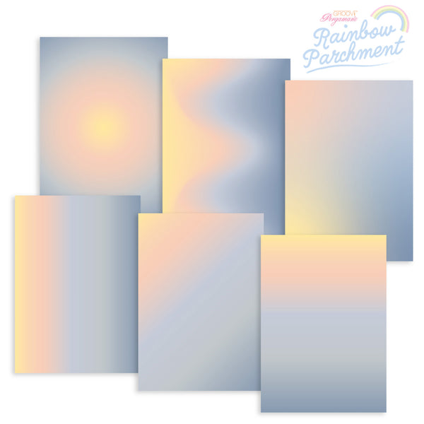 Rainbow Parchment - California Sunset A4 – Claritystamp