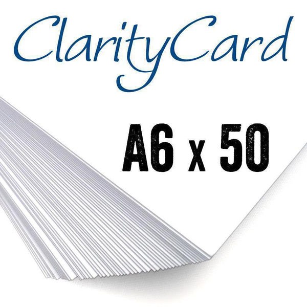 Clarity Card White Coated A6 Card x 50 – Claritystamp