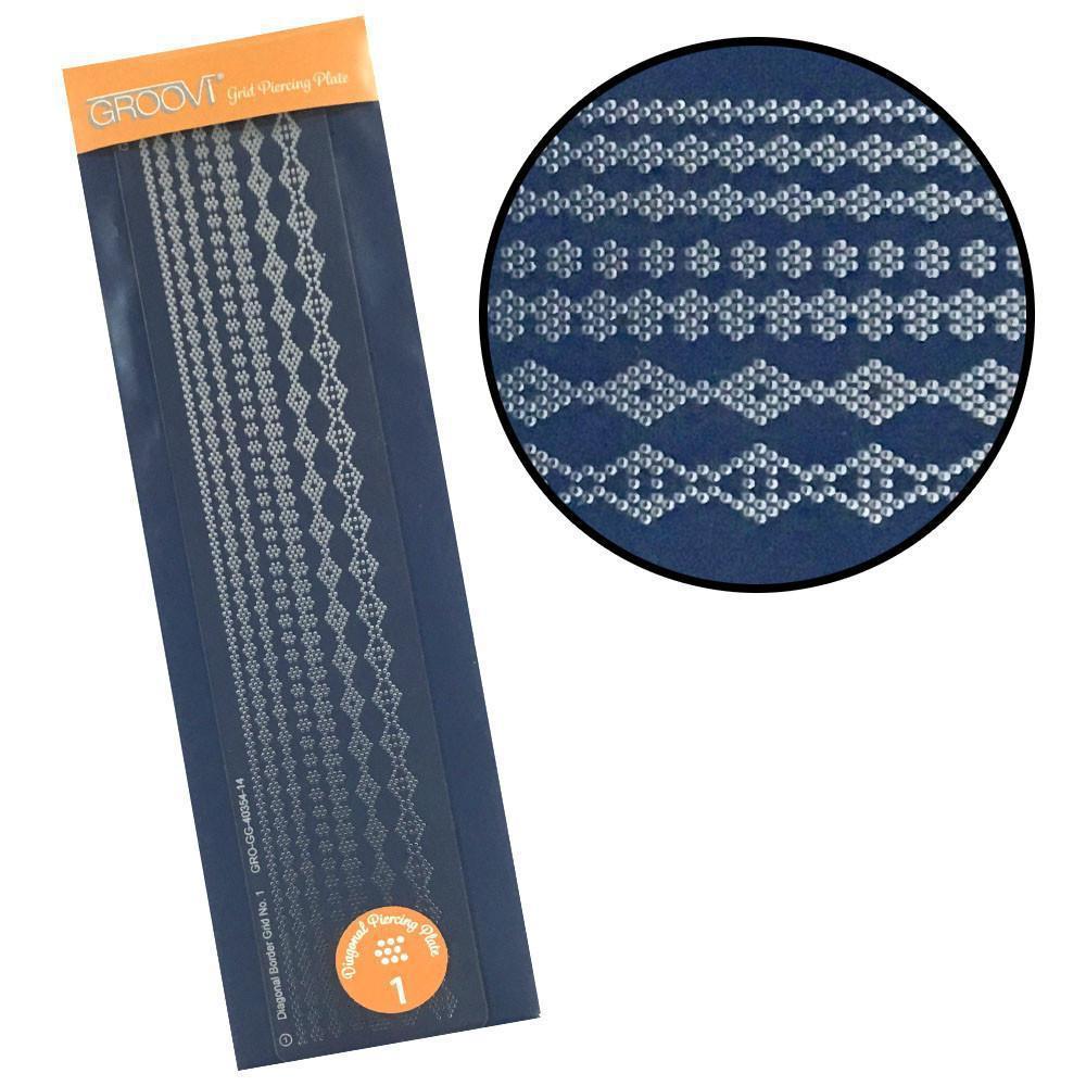 Diagonal Pattern No. 1 Groovi Border Piercing Grid – Claritystamp