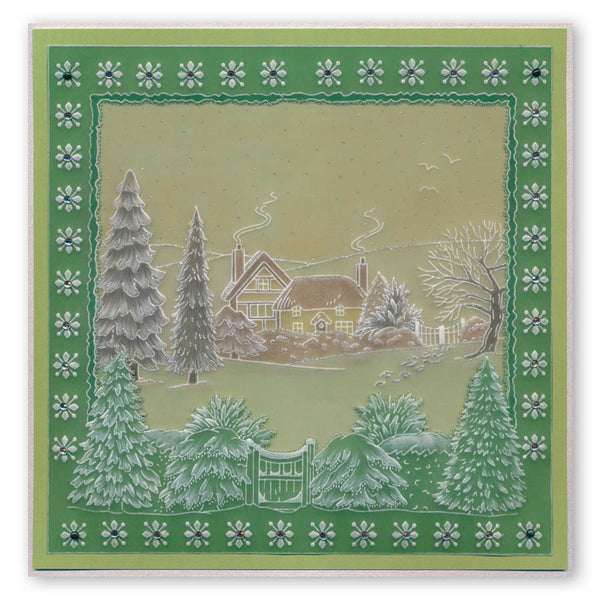 Jayne's Winter Scenes Collection A4 Square Groovi Plate Set – Claritystamp