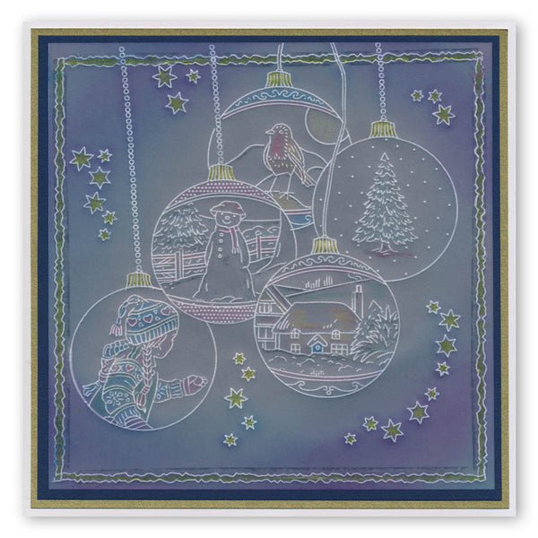 Jayne's Winter Scene - Sled A4 Square Groovi Plate – Claritystamp